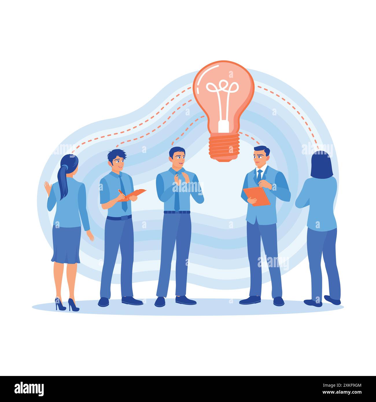 Group new idea working Stock Vector Images - Alamy