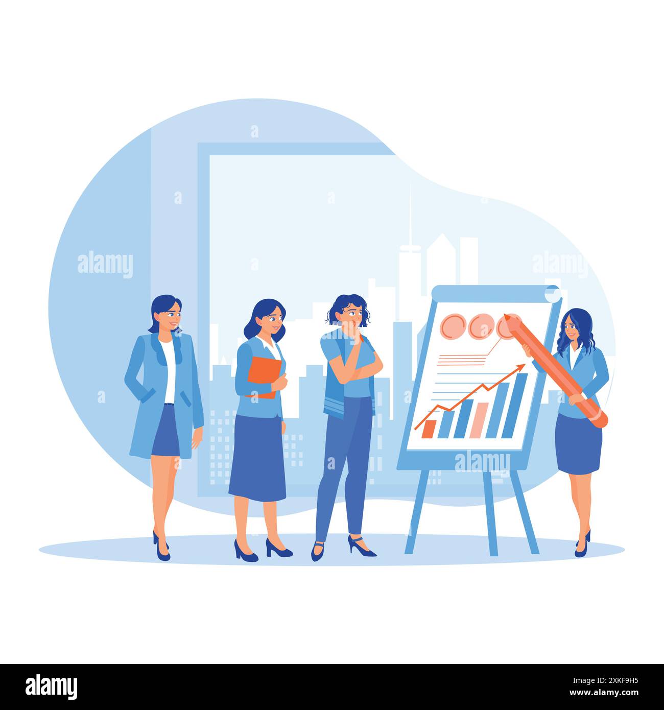 Marketing team discussing strategy Stock Vector Images - Alamy