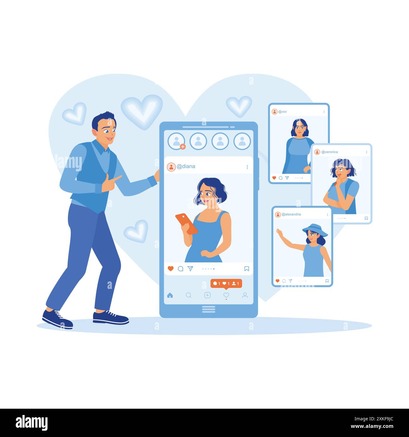 Man visiting friend Stock Vector Images - Alamy