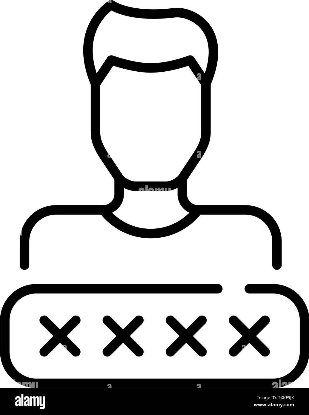 Male User Avatar And Password Input Box Secure User Login Pixel