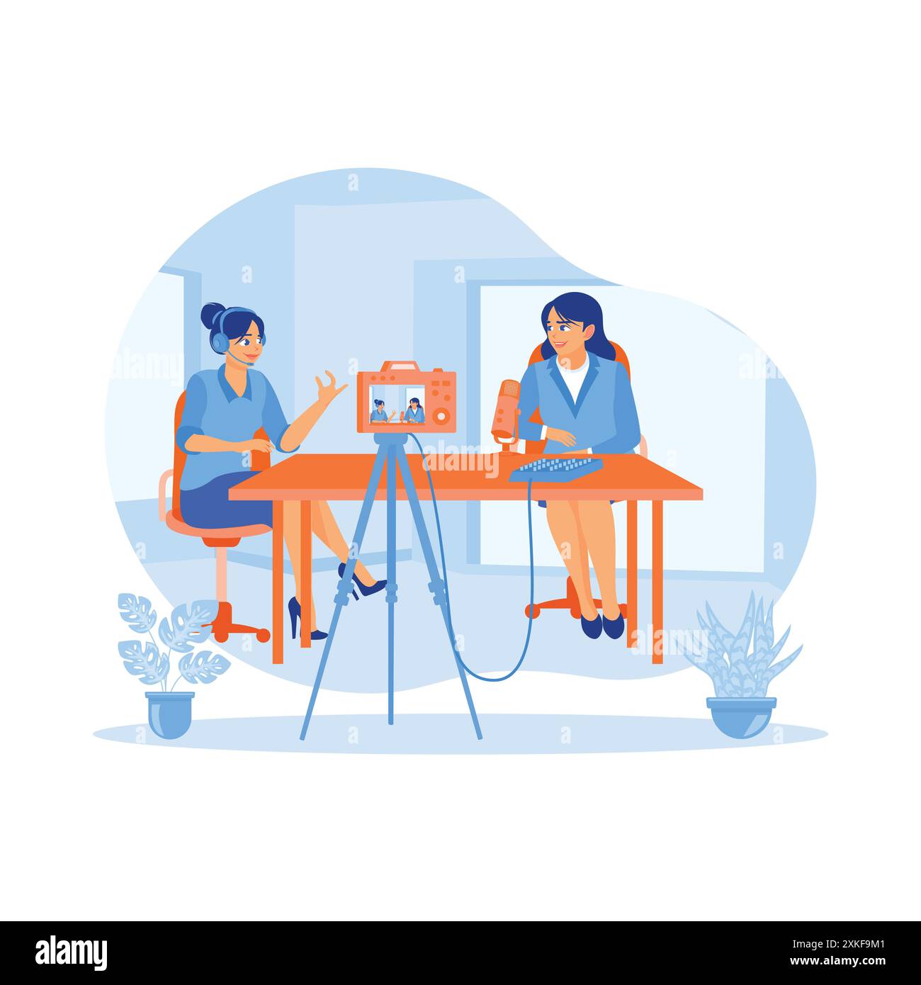 Tv interviews studio Stock Vector Images - Alamy