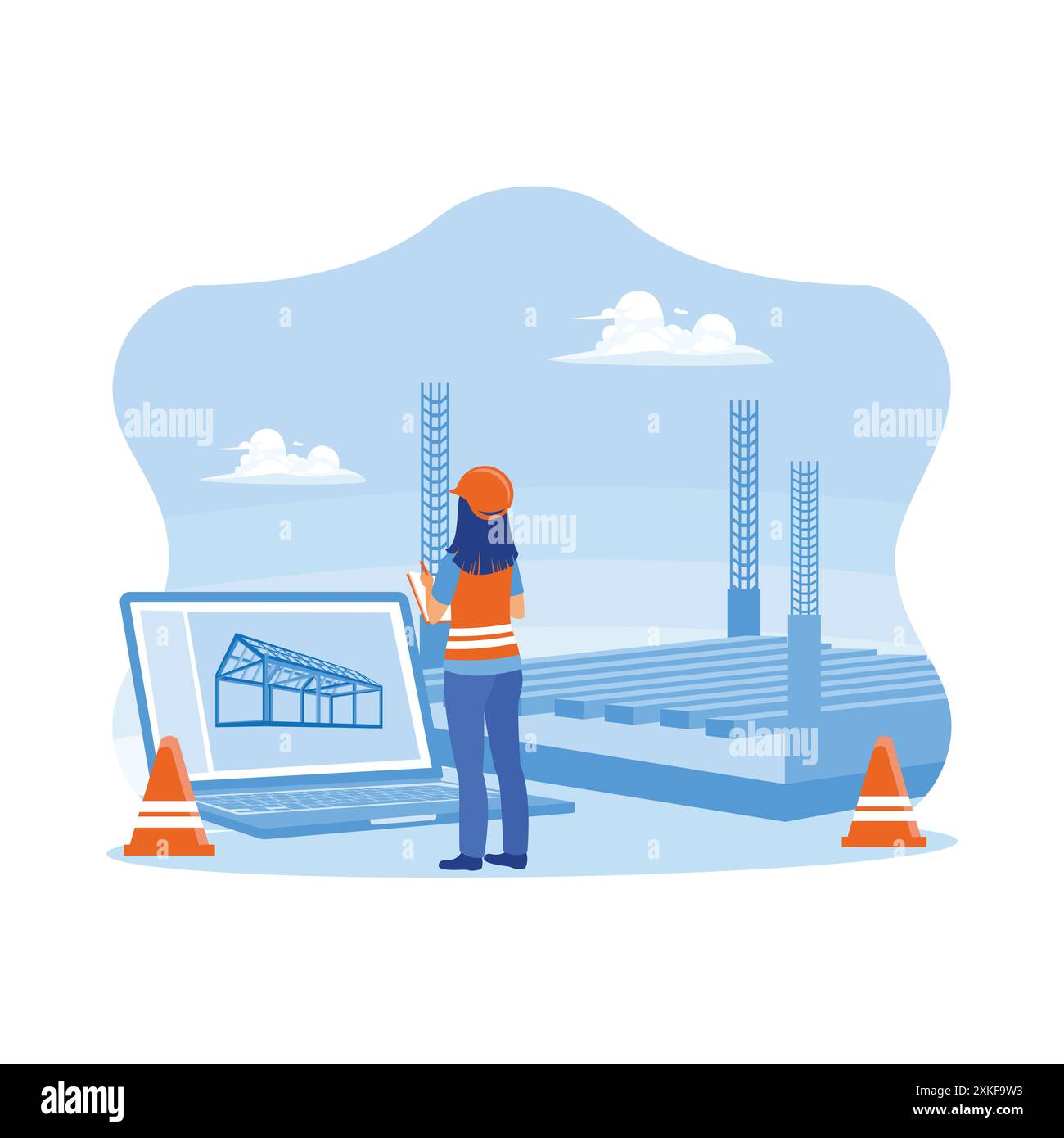 Architect civil engineer in Stock Vector Images - Alamy