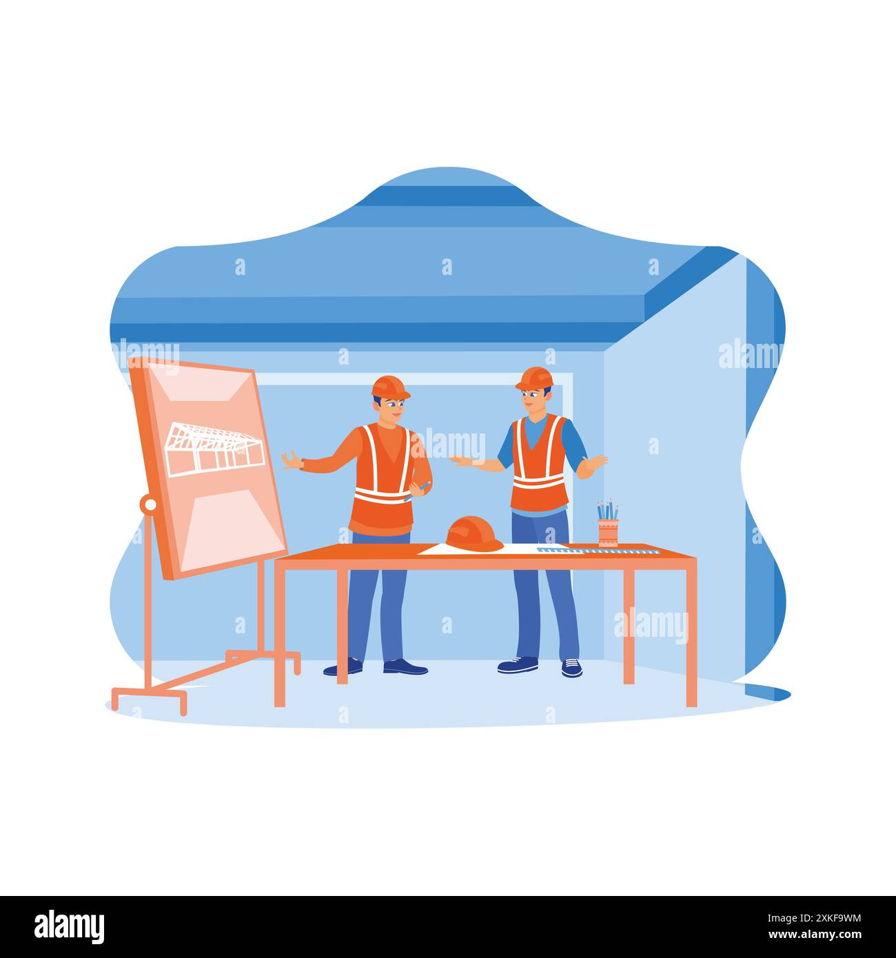 Engineer survey design team Stock Vector Images - Alamy