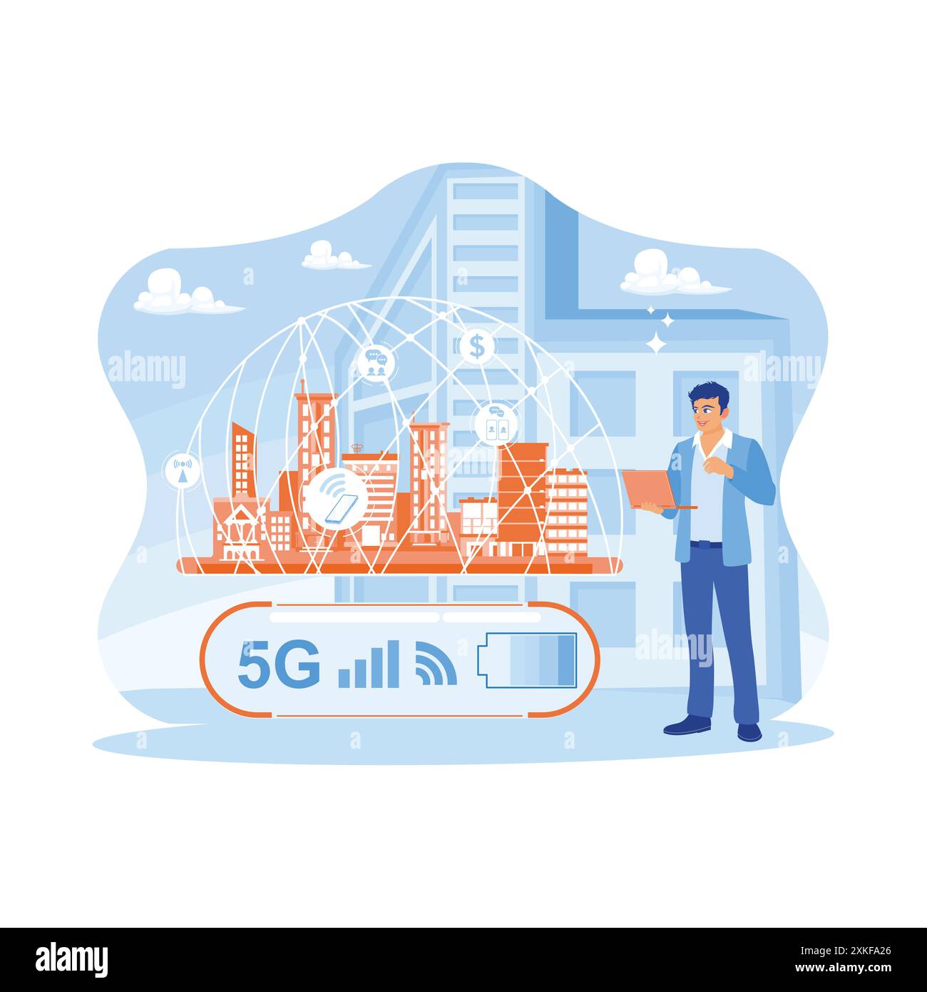 City smart devices Stock Vector Images - Alamy