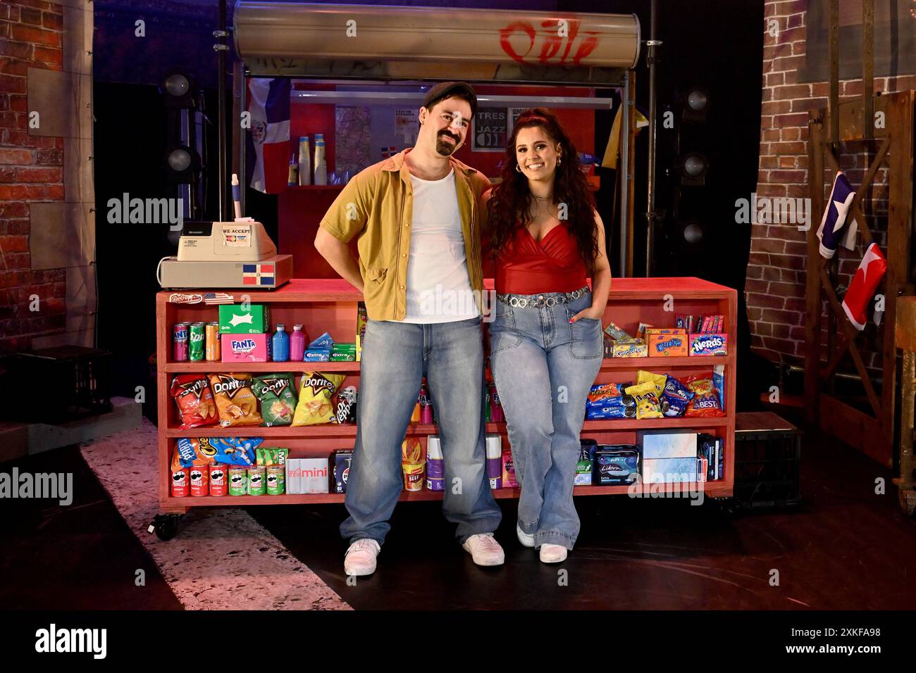 Sydney, Australia. 23rd July, 2024. (L-R) Ryan Gonzalez (as Usnavi de ...