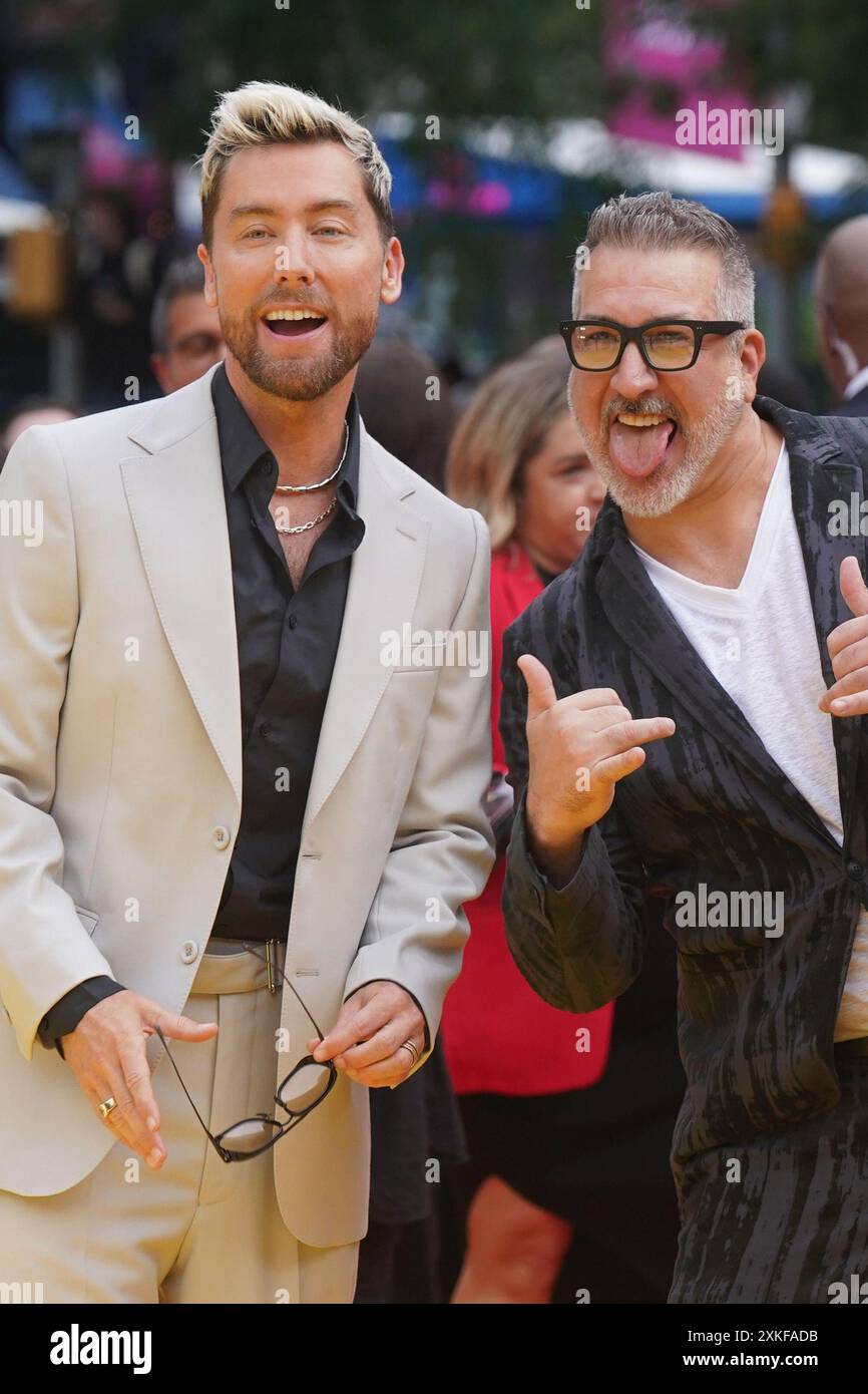 New York, USA. Ny. 22nd July, 2024. Lance Bass, Joey Fatone at arrivals ...