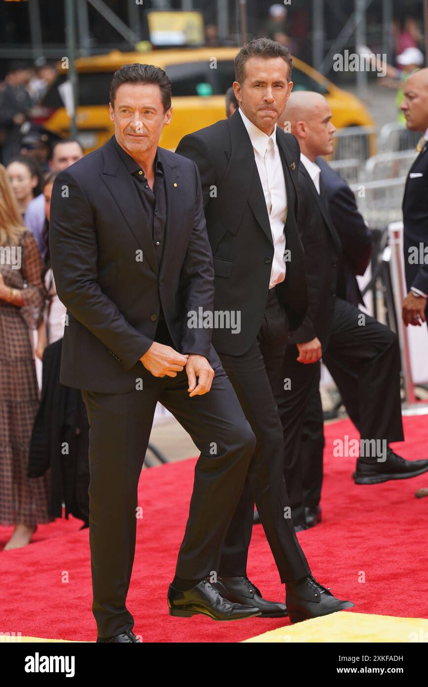 New York, USA. Ny. 22nd July, 2024. Hugh Jackman, Ryan Reynolds at ...