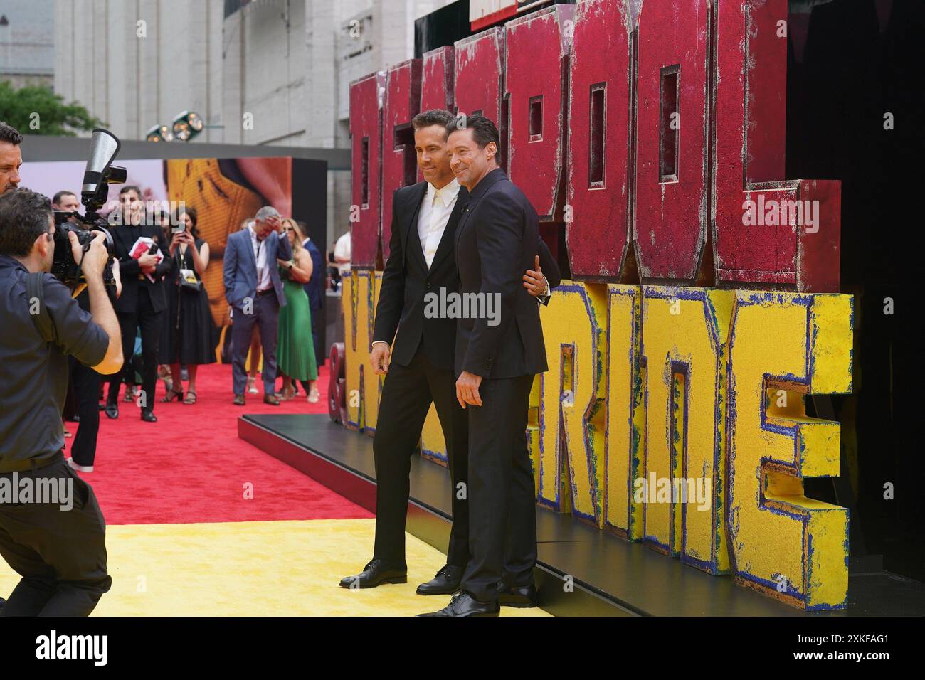 New York, USA. Ny. 22nd July, 2024. Ryan Reynolds, Hugh Jackman at ...