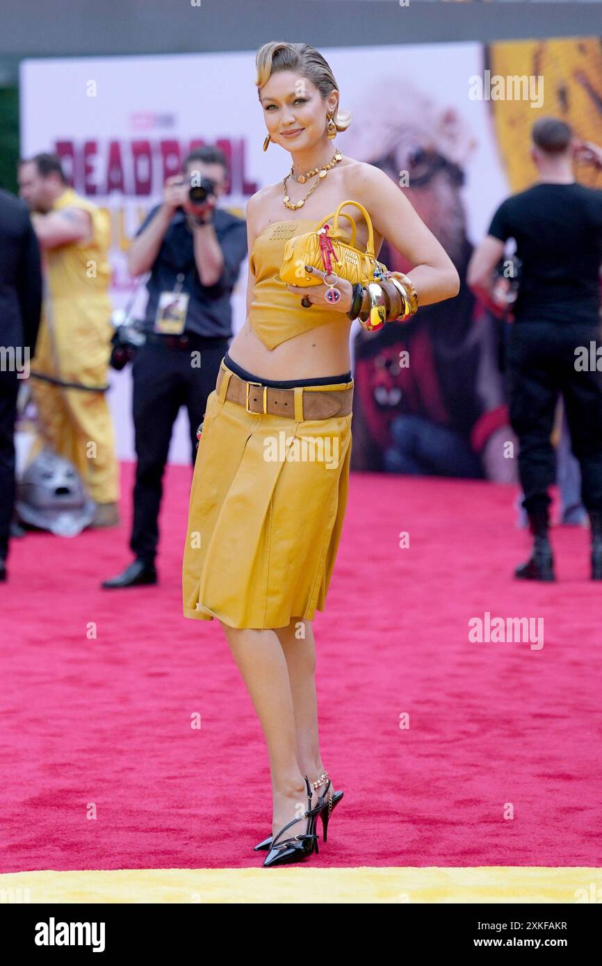 New York, USA. Ny. 22nd July, 2024. Gigi Hadid at arrivals for DEADPOOL ...