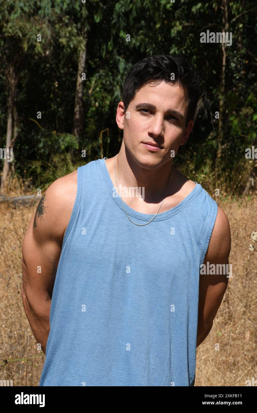 Beverly Hills, California, USA 21st July 2024 Actor Mike Manning poses at an exclusive Photo ...