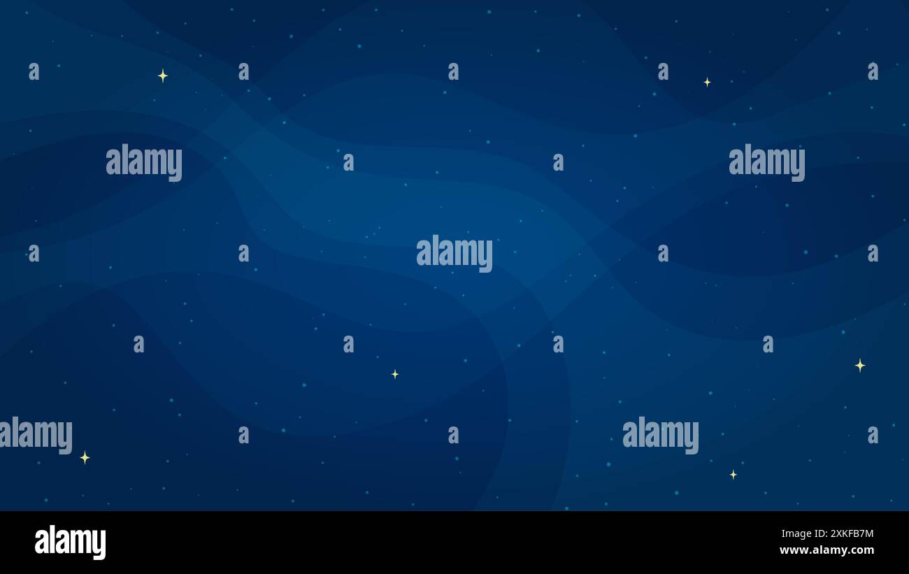 Cartoon outer space background vector illustration. Abstract shiny ...