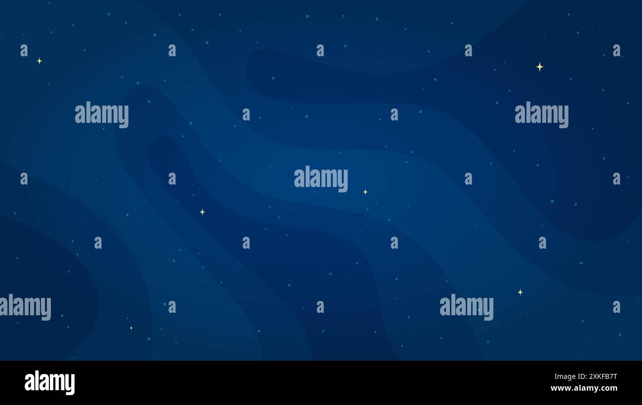 Blue star systems background vector illustration. Cartoon style star ...