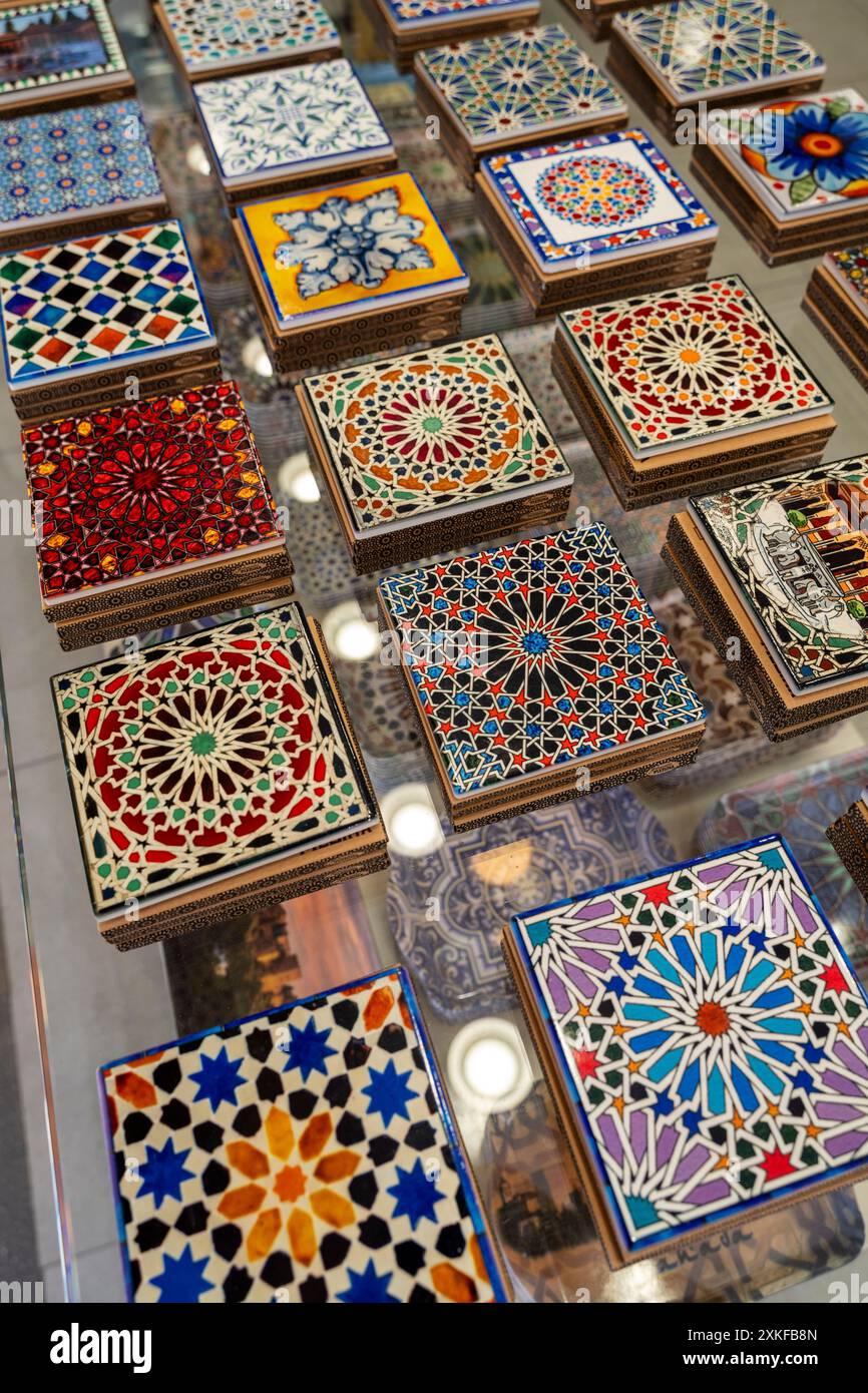 Typical tiles of Andalusian origin, Granada, Andalusia, Spain Stock ...
