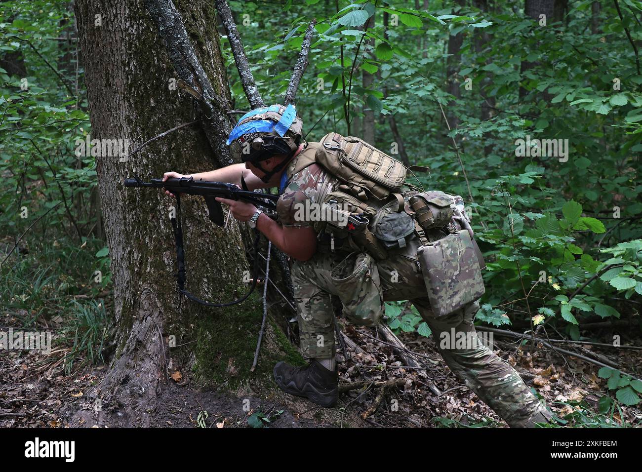 UKRAINE - JULY 22, 2024 - A serviceman of the 3rd Colonel Petro ...