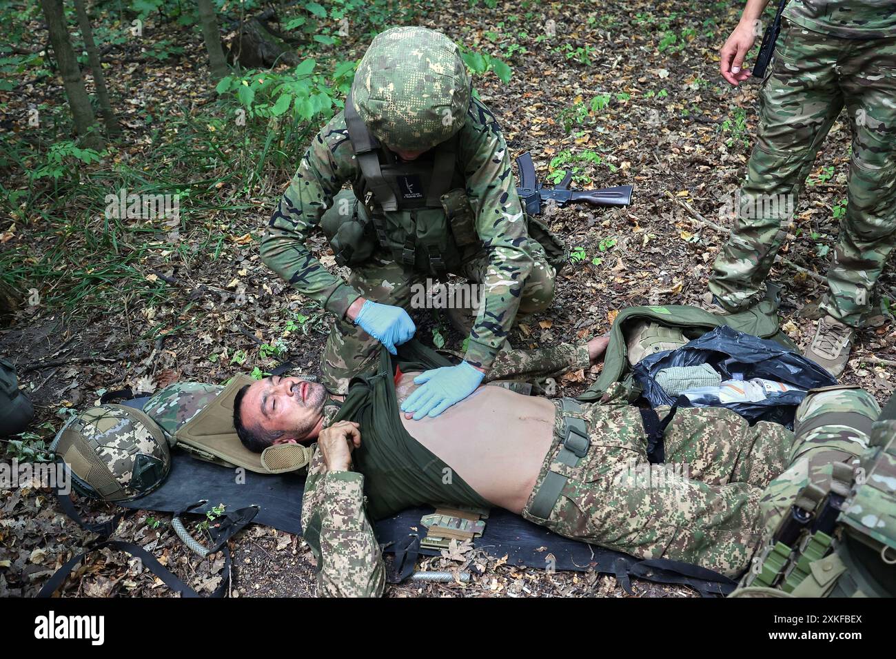 UKRAINE - JULY 22, 2024 - Servicemen of the 3rd Colonel Petro Bolbochan ...