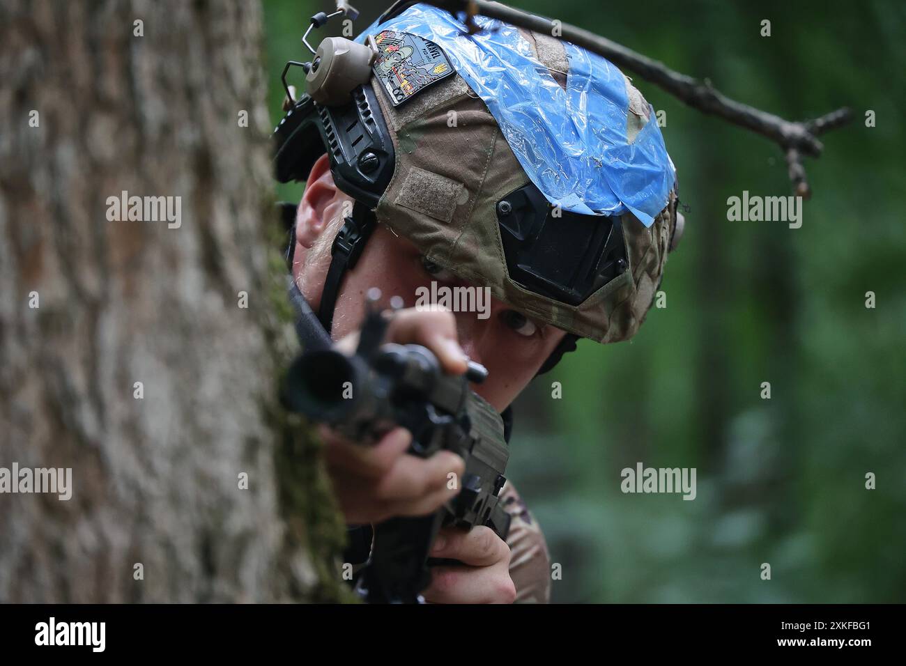 UKRAINE - JULY 22, 2024 - A serviceman of the 3rd Colonel Petro ...
