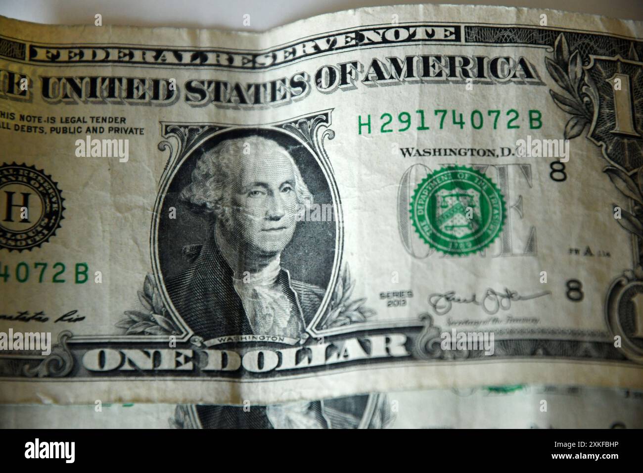 Copenhagen/ Denmark/23 july 2024/USA dollar bills in one dollar bill in ...