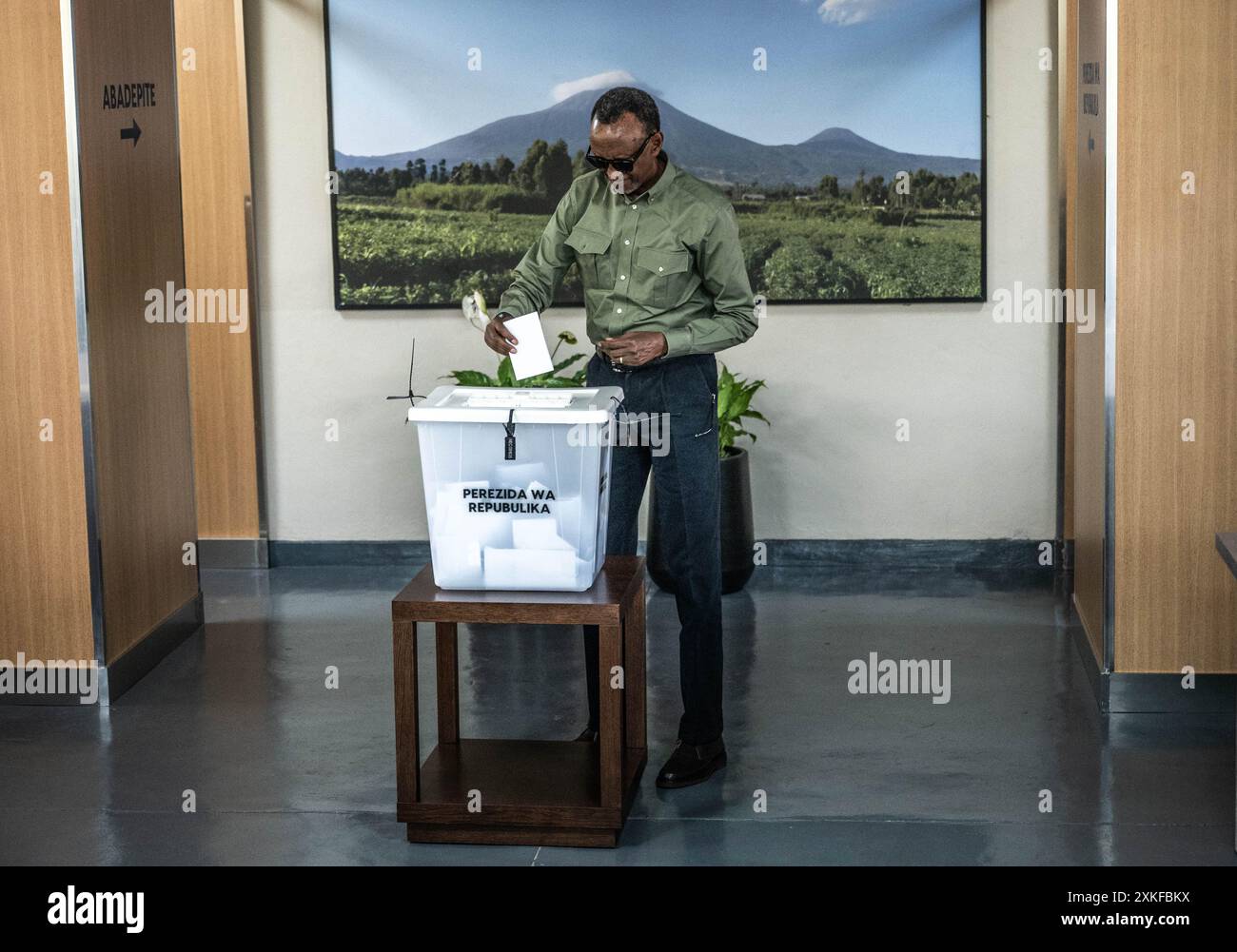 Kigali, Rwanda. 15th July, 2024. Rwanda's incumbent President Paul ...