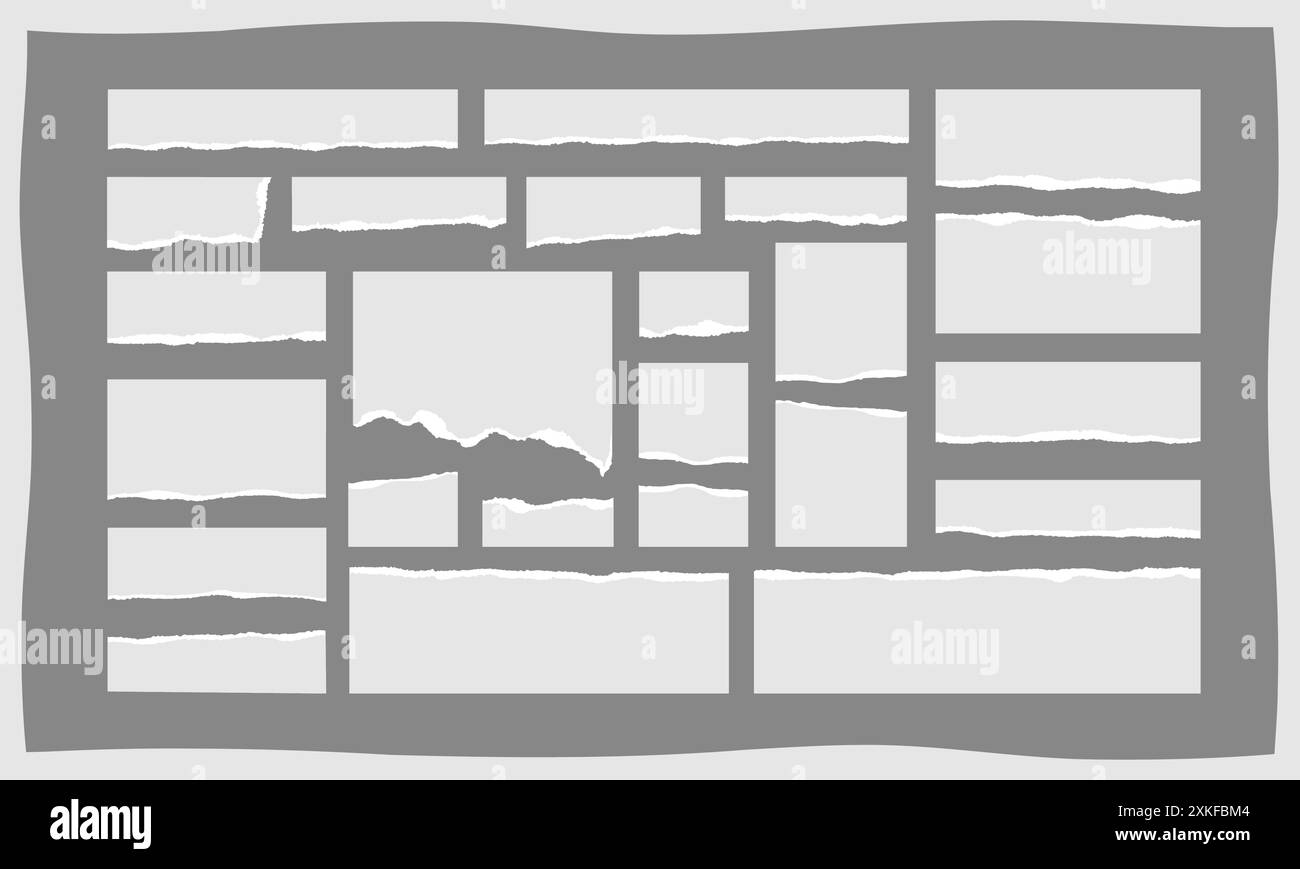 Torn paper edge rectangle hi-res stock photography and images - Alamy