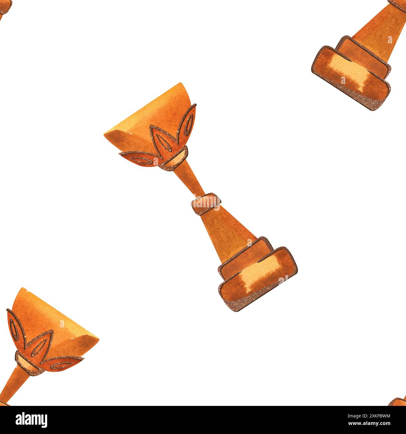 Competition winner prize: seamless pattern with sparkling cups and ...