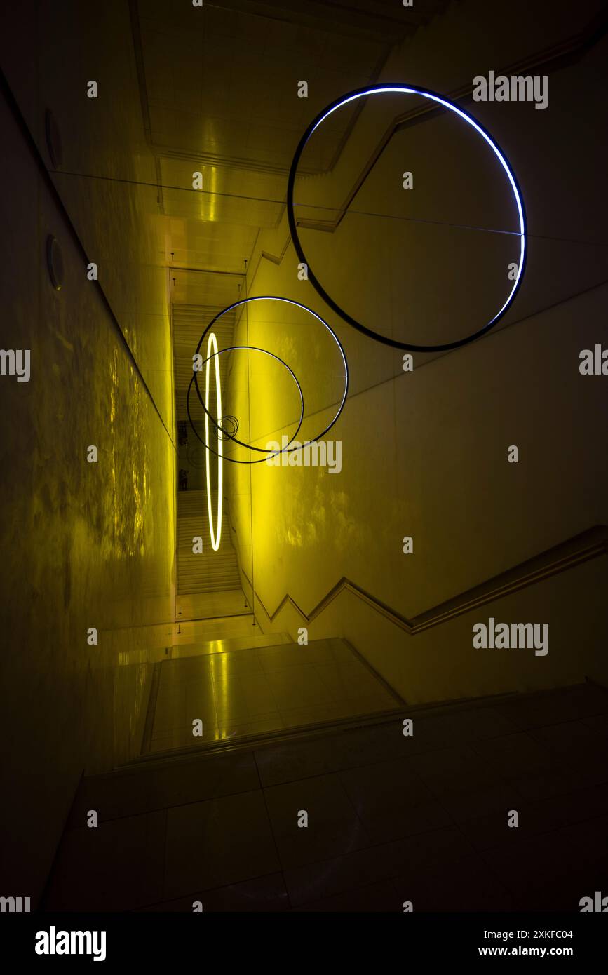 staircase with neon lights, Leeum, Samsung Museum of Art , Seoul, South ...