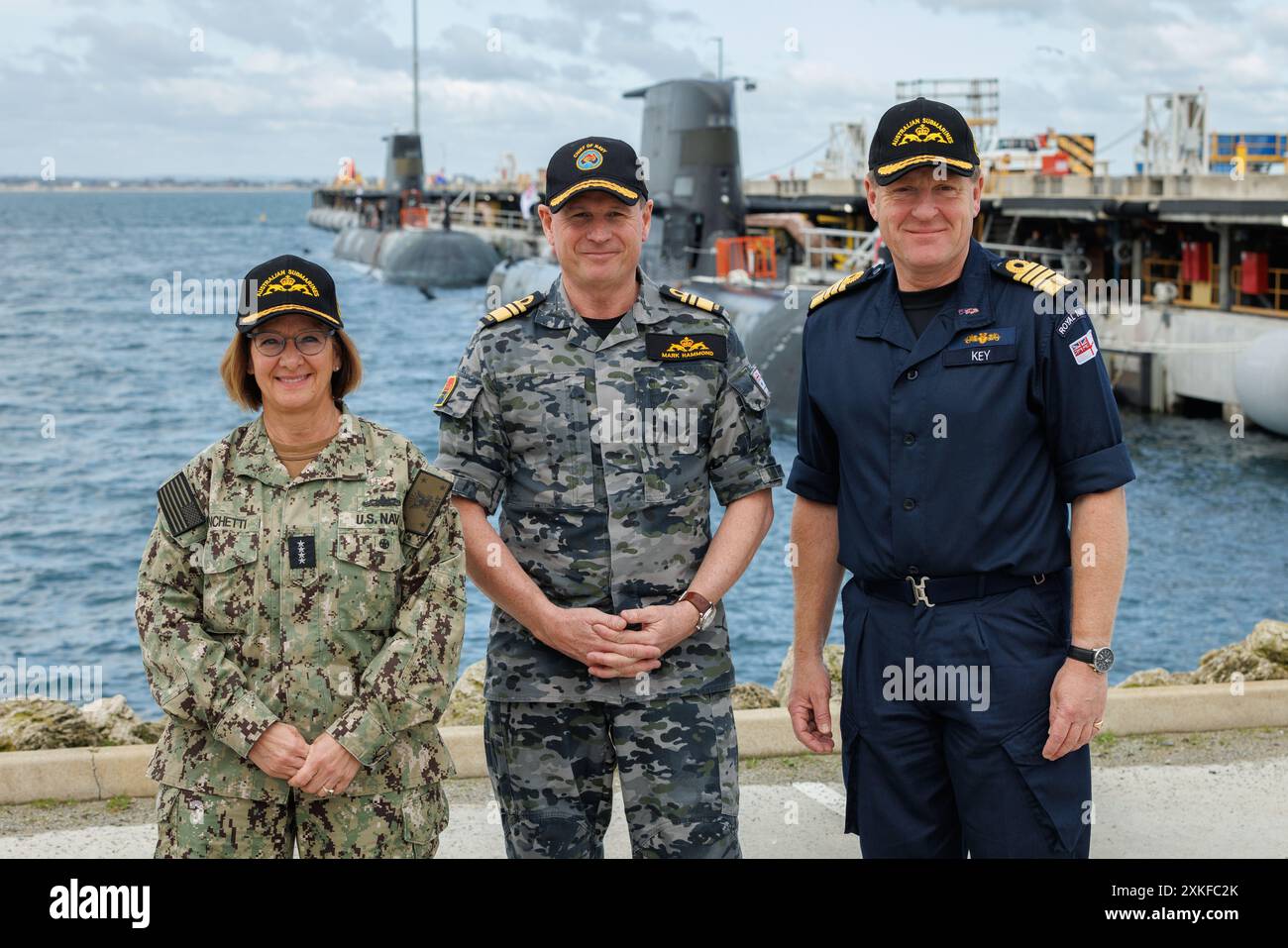 Perth, Australia. 23rd July, 2024. (L-R) U.S. Chief of Naval Operations ...