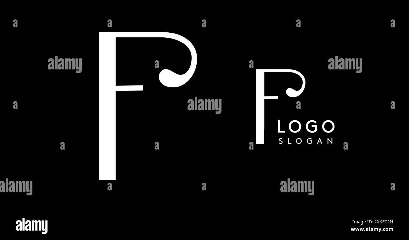 Stylish f logo hi-res stock photography and images - Alamy