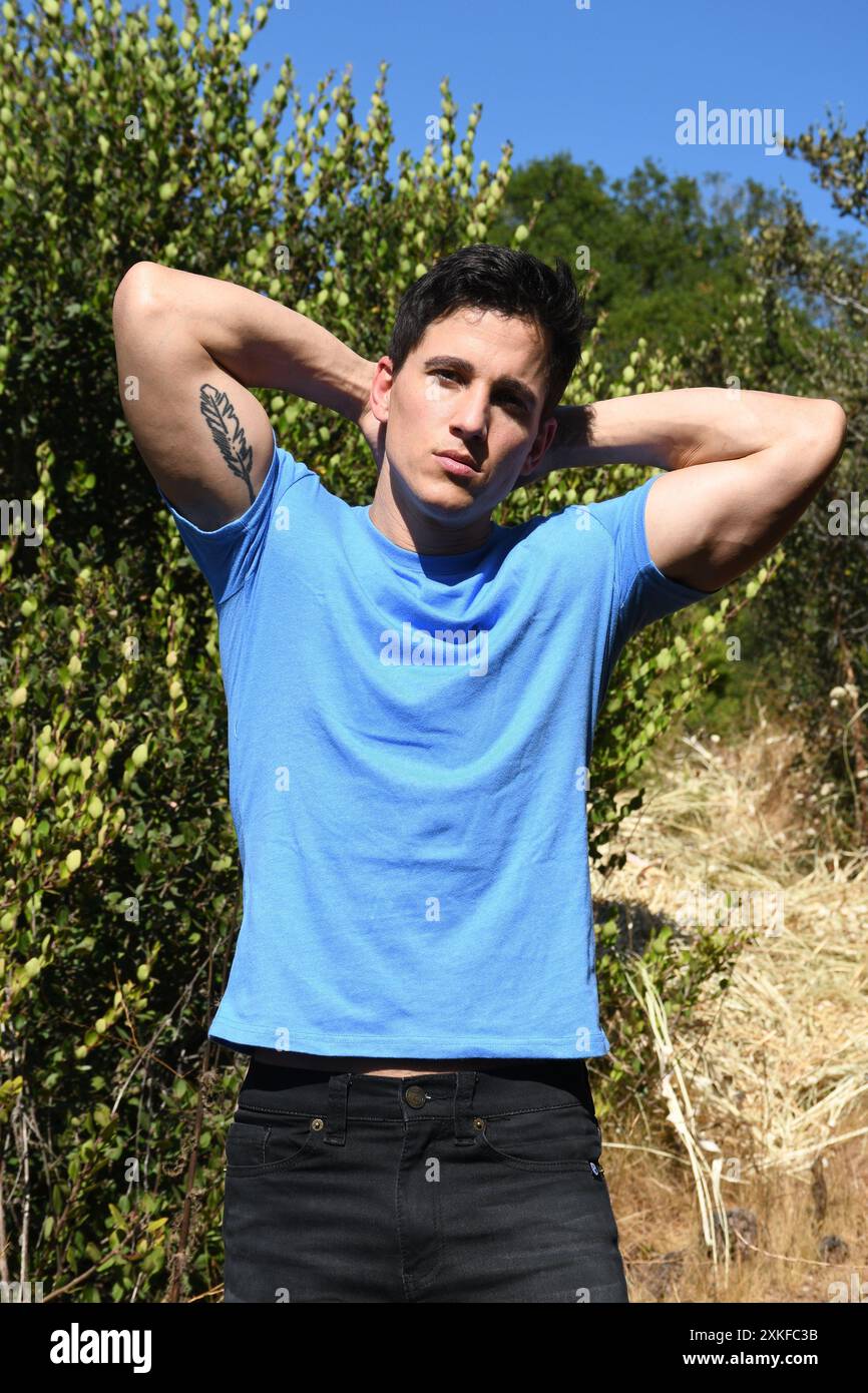 Beverly Hills, California, USA 21st July 2024 Actor Mike Manning poses ...