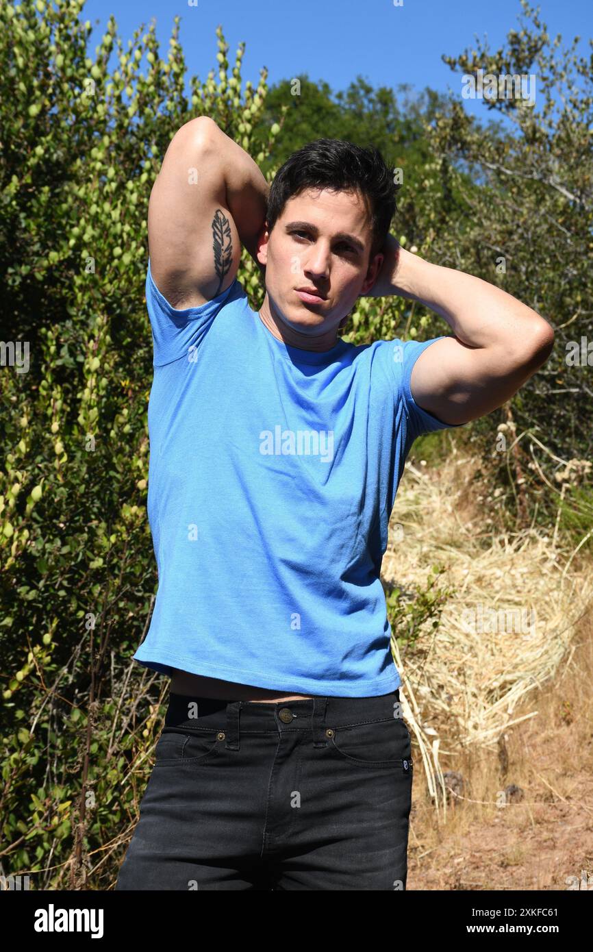 Beverly Hills, California, USA 21st July 2024 Actor Mike Manning poses ...