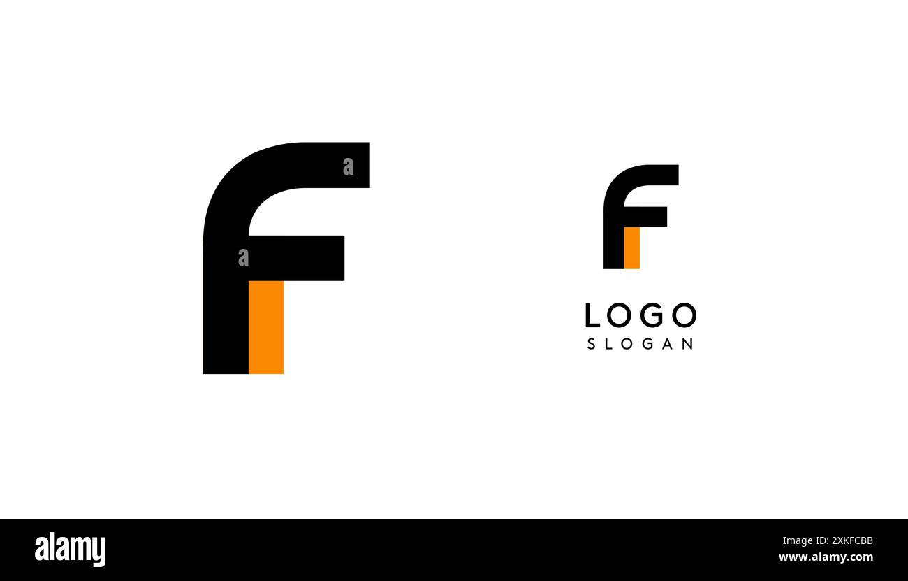 Futuristic minimal f logo hi-res stock photography and images - Alamy