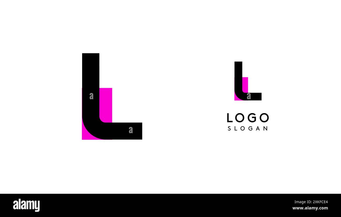 Bauhaus flat unique Letter L, color logo for business, tech apps ...