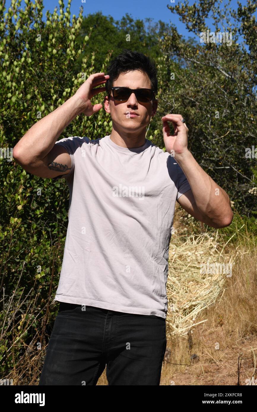 Beverly Hills, California, USA 21st July 2024 Actor Mike Manning poses ...