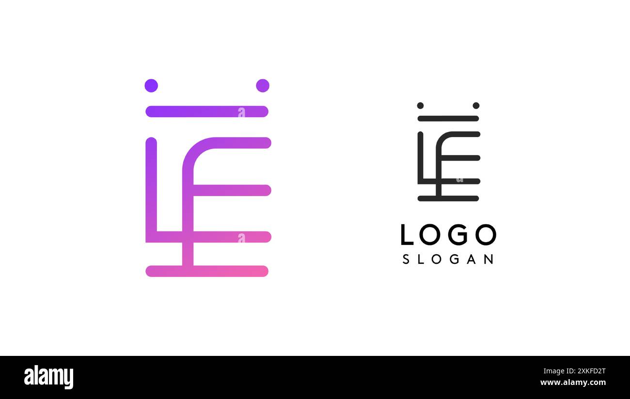 Stylized letter E, tech-inspired typography logo, unique ...