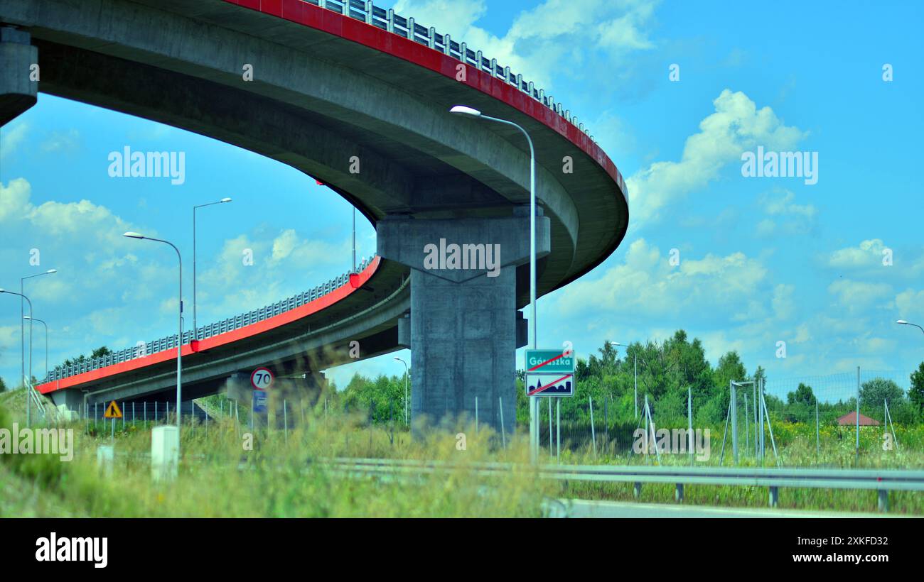 Warsaw, Poland. 15 July 2024. View of cars on the expressway S17 ...