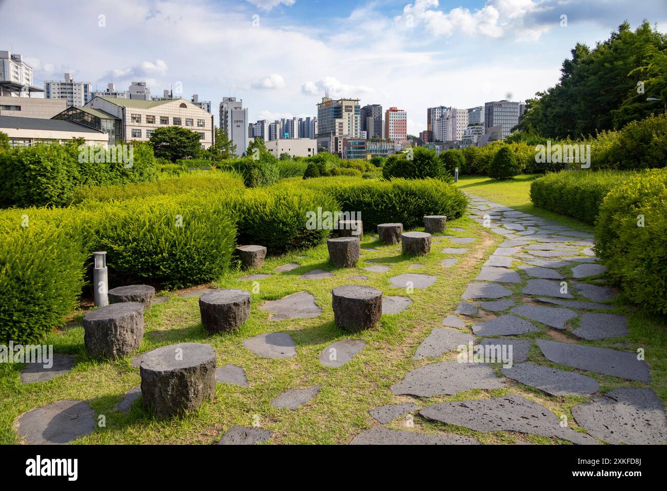 Ewha Women's University, roof garden of new campus building by ...