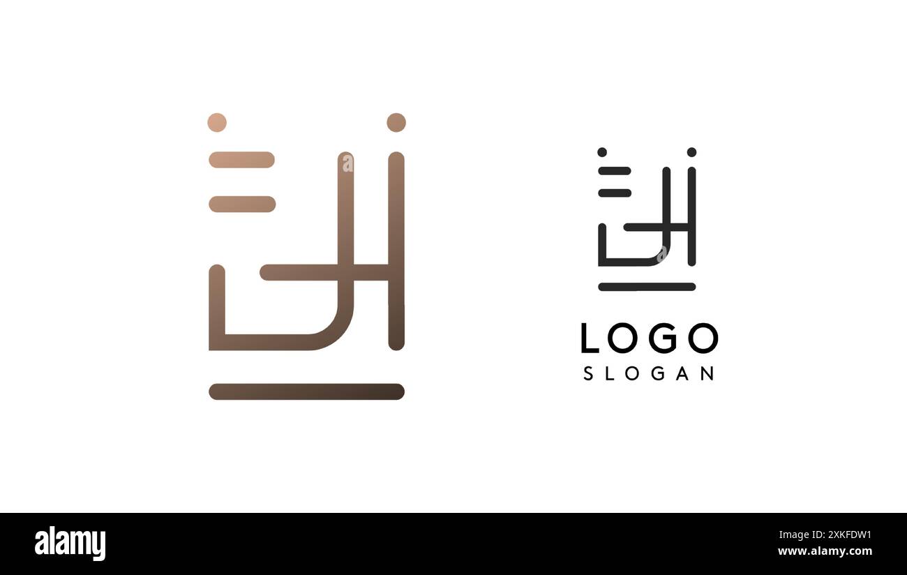 Stylized letter J, tech-inspired typography logo, unique ...