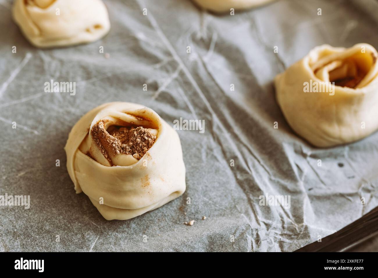 Delicious cinnamon rolls powdered sugar hi-res stock photography and ...