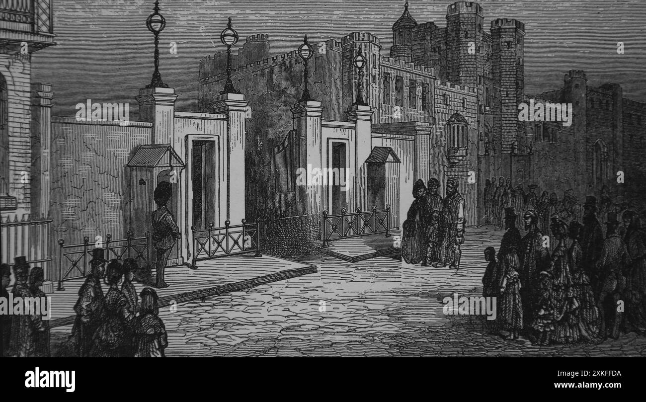 Victorian London. Marlborough House. Expecting the Prince. Engraving by ...