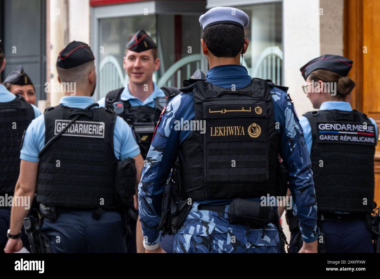 Paris, France. 22nd July, 2024. Qatari Special Force Lekhwiya member ...