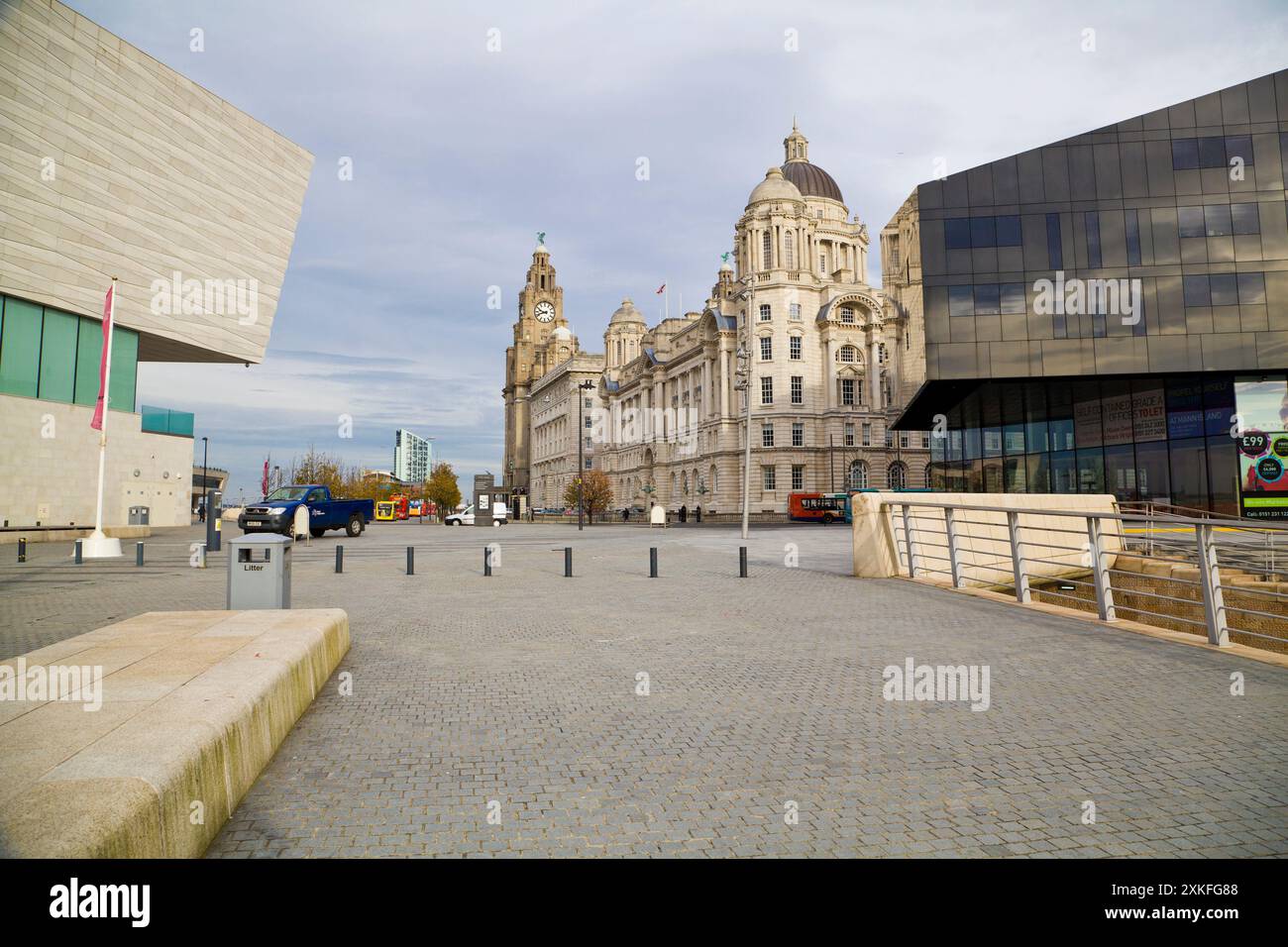 Cityscape of waterfront in Liverpools city, England Stock Photo - Alamy