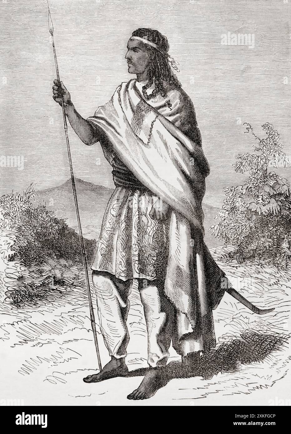 Tewodros II, baptized Theodore II, c. 1818 - 1868. Emperor of Ethiopia ...