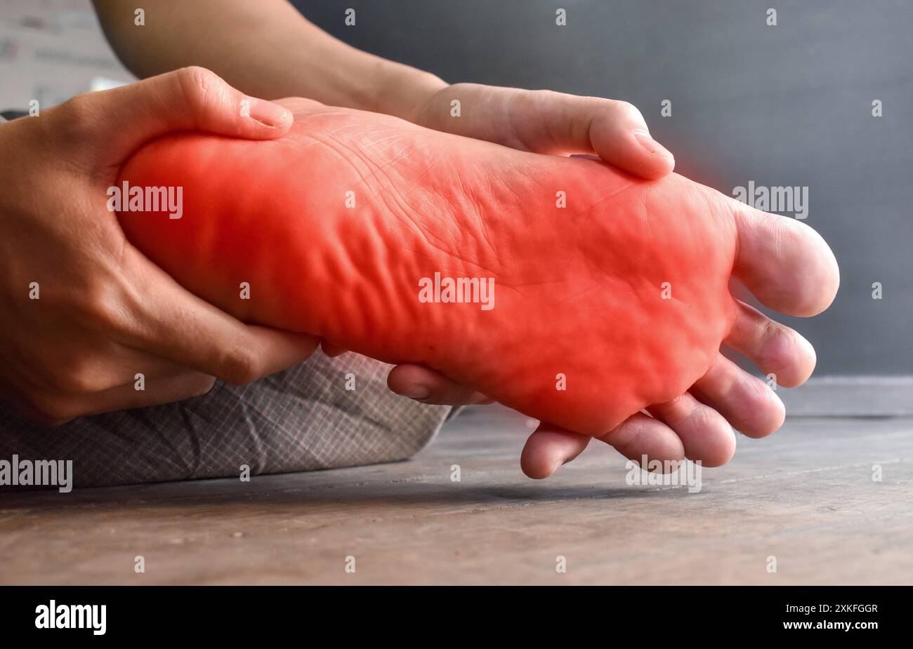 Tingling and burning sensation in foot of Asian young man with diabetes ...