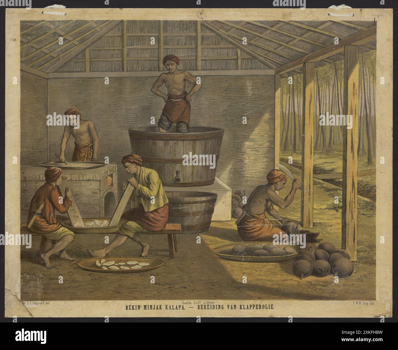 coconut oil making Stock Photo - Alamy