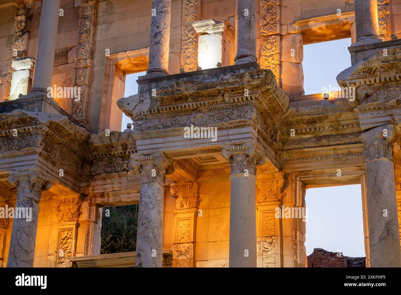 Celsus library in the Ancient City of Ephesus with its magnificent view ...