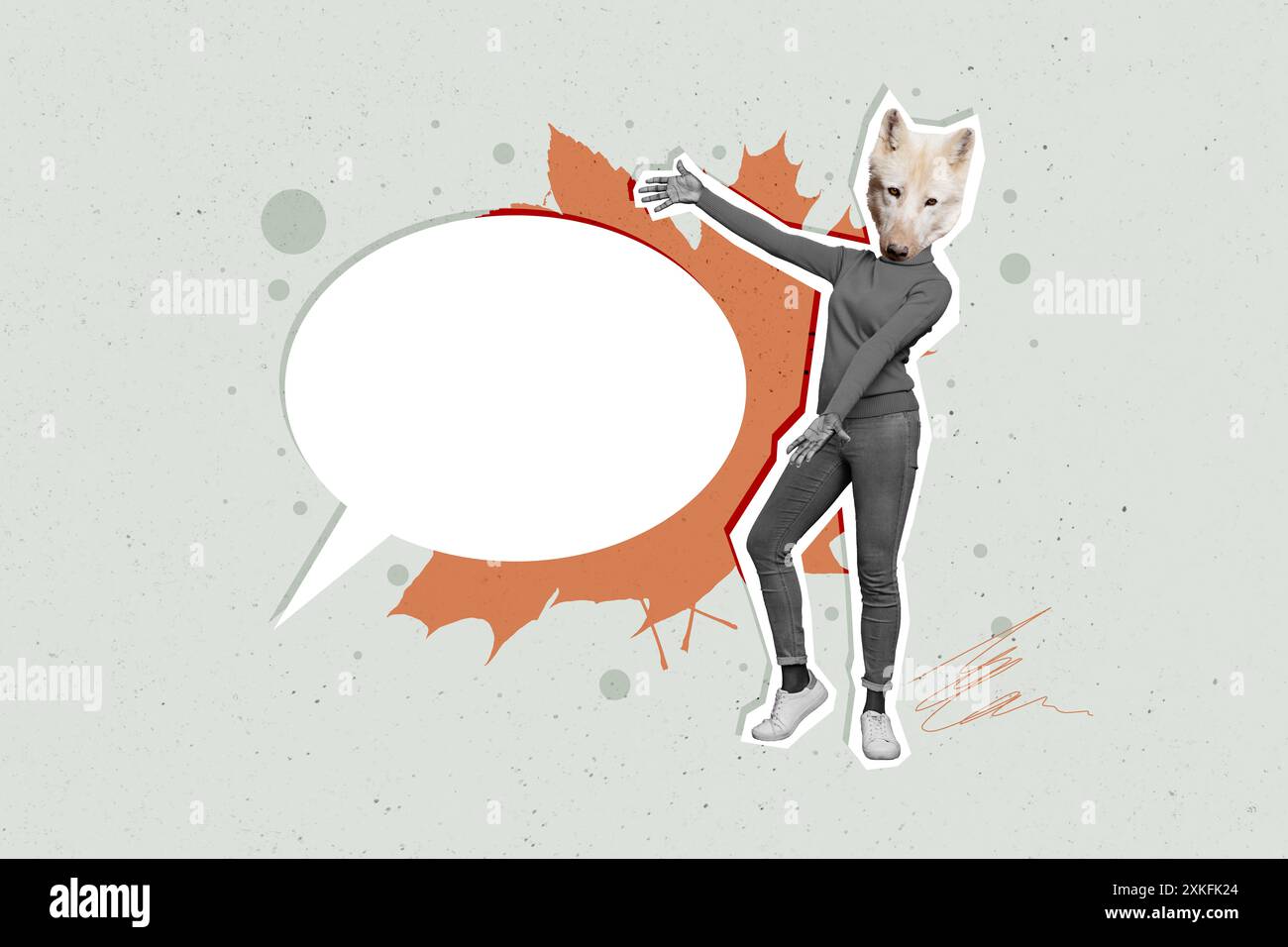 Composite trend artwork sketch collage of chatting cloud sms speech ...