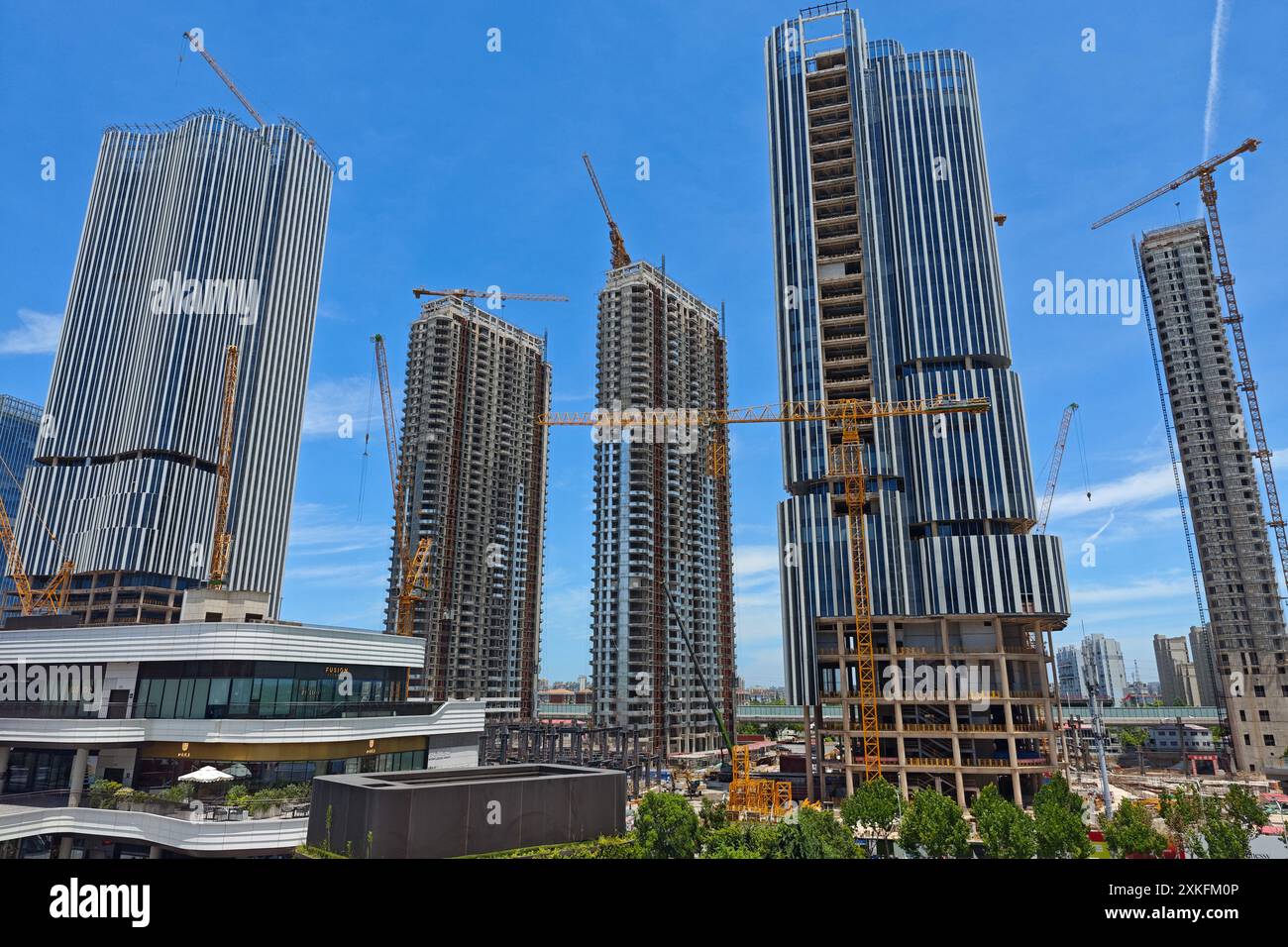 SHANGHAI, CHINA - JULY 23, 2024 - Several high-rise residential and ...