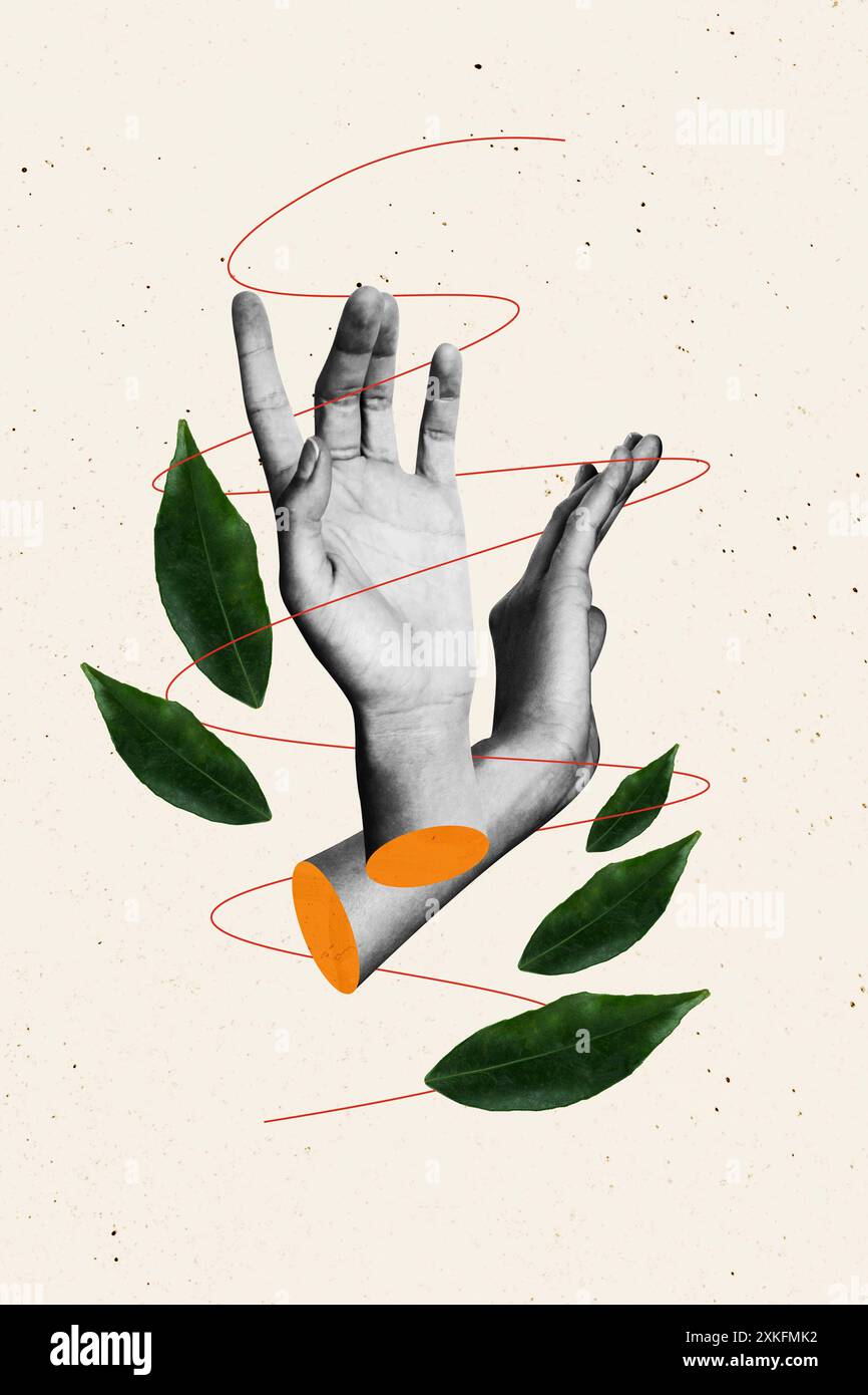 Composite trend artwork sketch image photo collage of copyspace ...