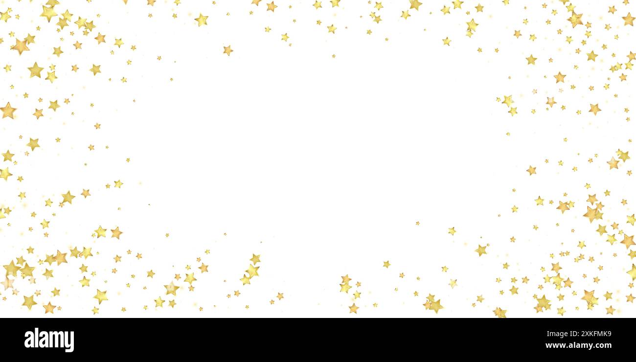 Magic stars vector overlay. Gold stars scattered around randomly ...