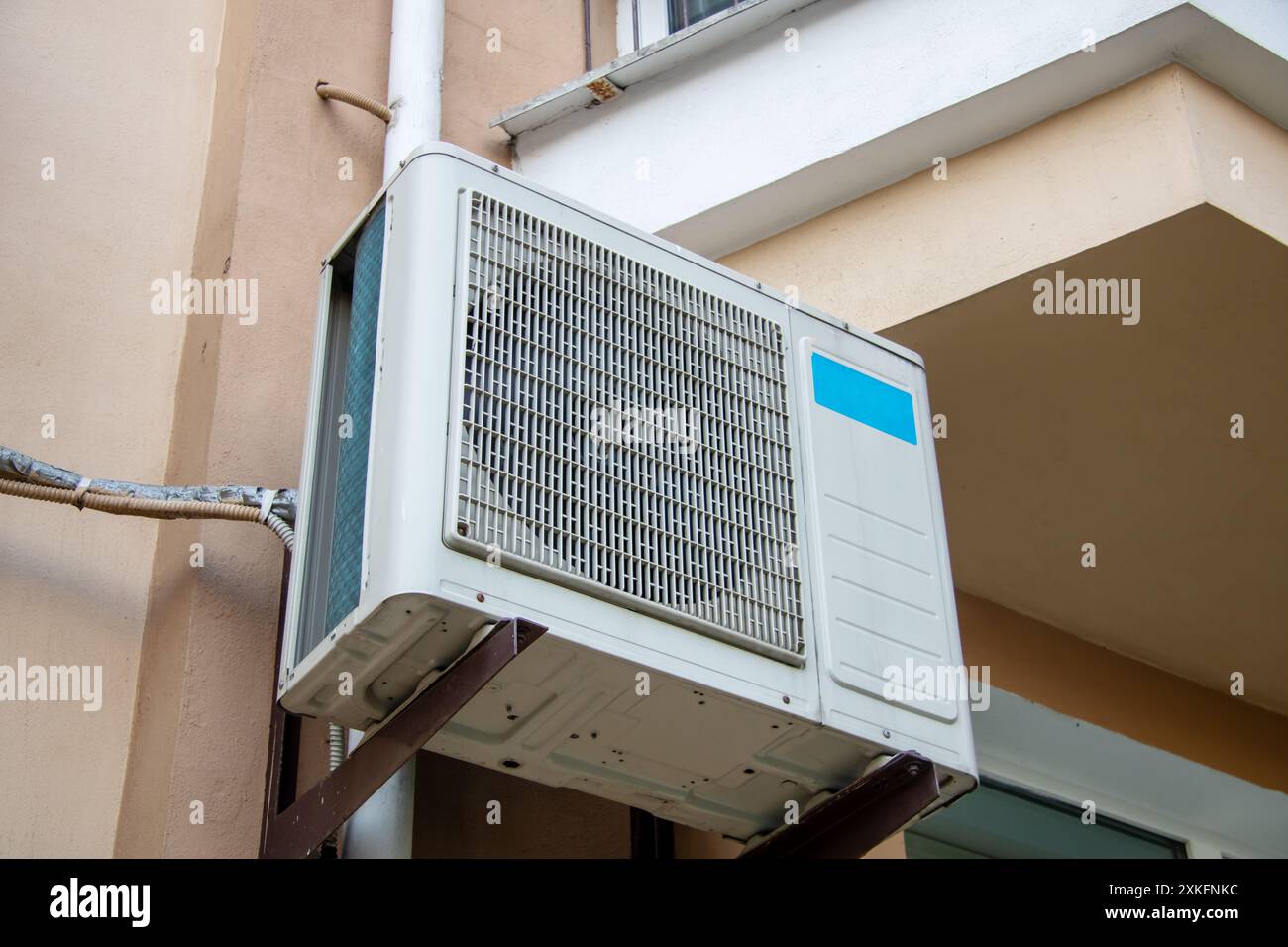A structural component attached to a buildings facade is an air ...
