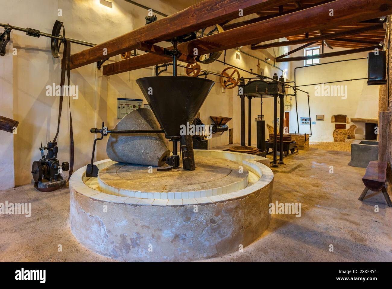 traditional olive oil production system, Galatzo house, dry stone path ...